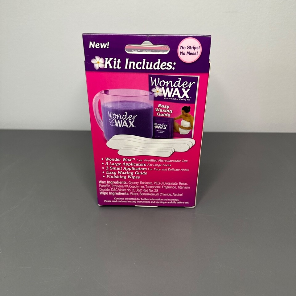 WONDER WAX Quick & Painless Hair Removal - Microwaveable Waxing Kit ...