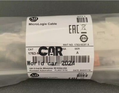 Allen Bradley 1763-NC01 MicroLogix DH-485 Comm Cable Surplus SEALED ...