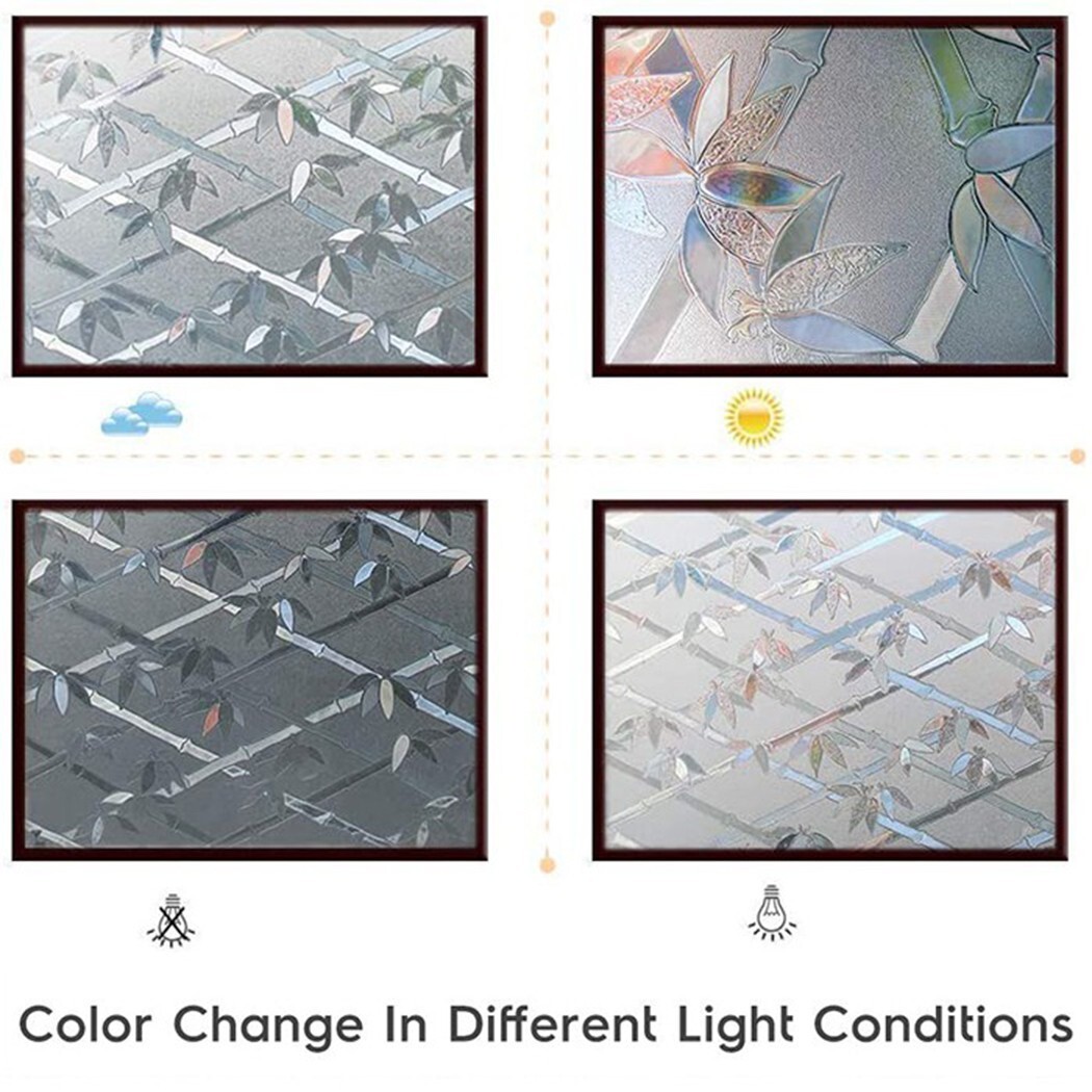 High Quality Glass Film Static UV-Block Vinyl 1 Roll 3D 45*100CM Clings ...