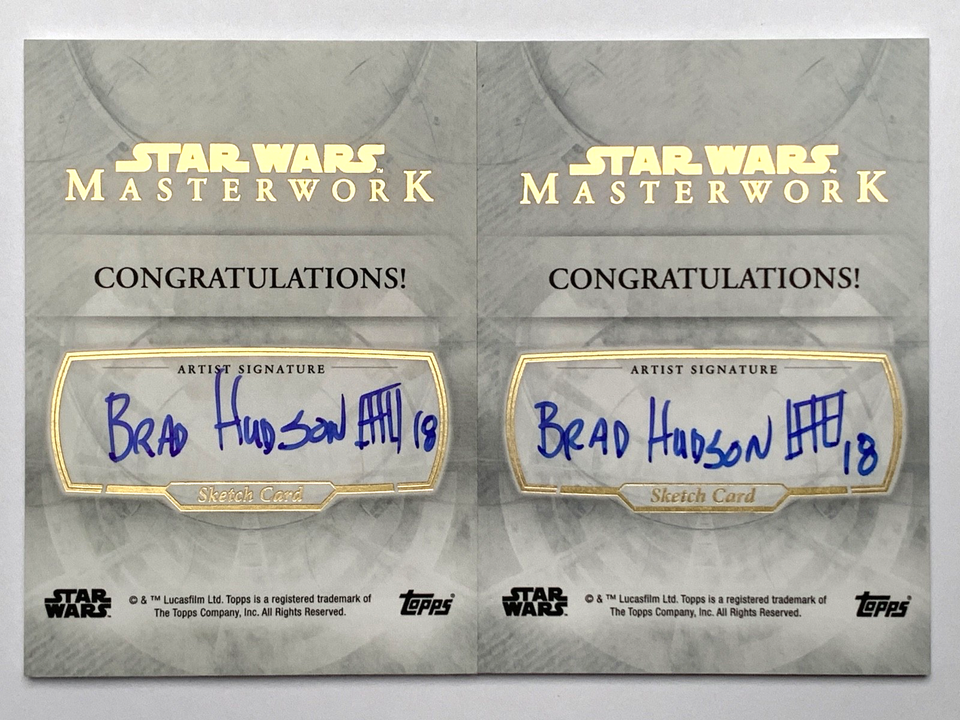 2018 Topps Star Wars Masterwork 1/1 Sketch Puzzle Ewok Wicket by Brad ...
