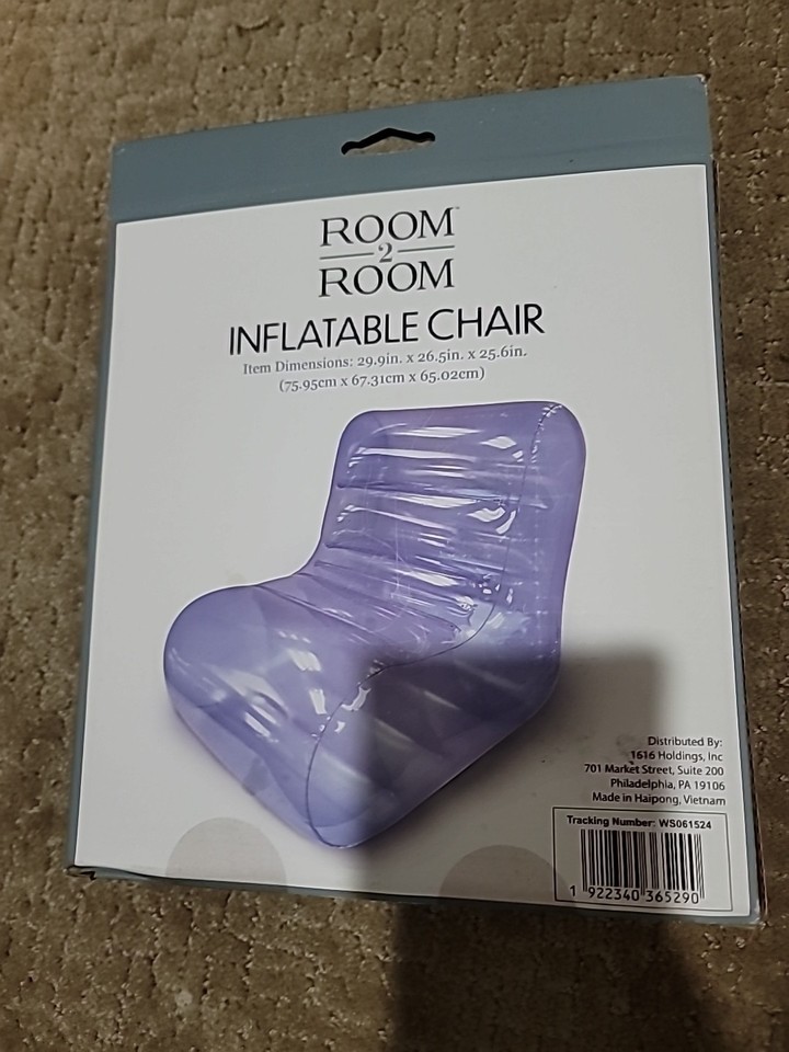 Clear Inflatable Blow Up Chair Lounger Bubble Bedroom Dorm Decor 200lb ...