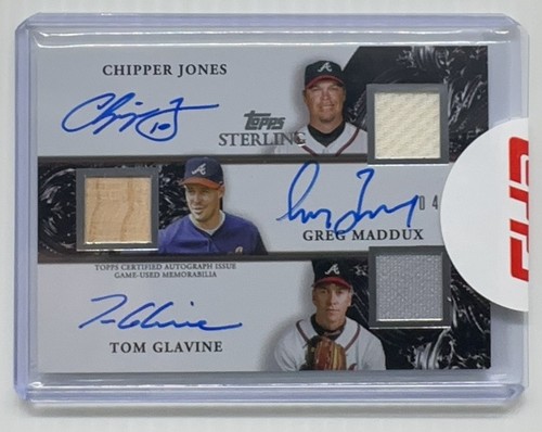 2022 Topps Sterling John Smoltz Chipper Jones Tom Glavine Triple Auto ...