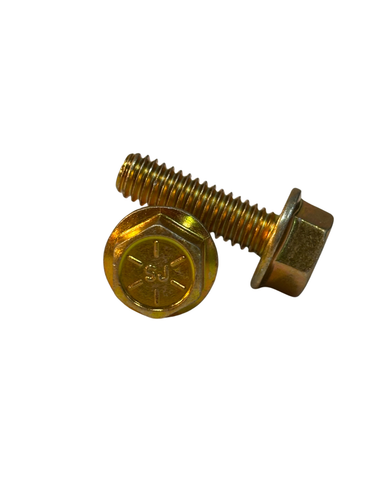 (100 Pcs) 5/16″-18x1" Grade 8 Hex Flange Bolt (FT) Zinc Yellow ...