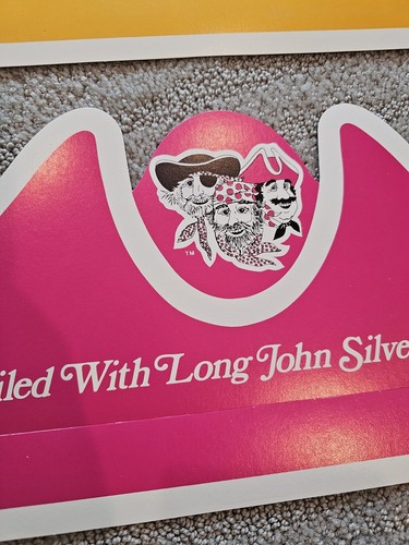 Vintage Long John Silvers Paper Pirate Hat I Sailed Lot Of 3 PINK ...