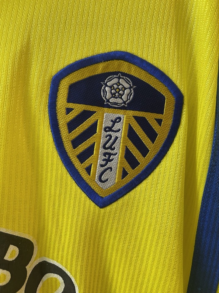 Leeds United 2000/02 Large Away Shirt Strongbow Yellow | eBay UK