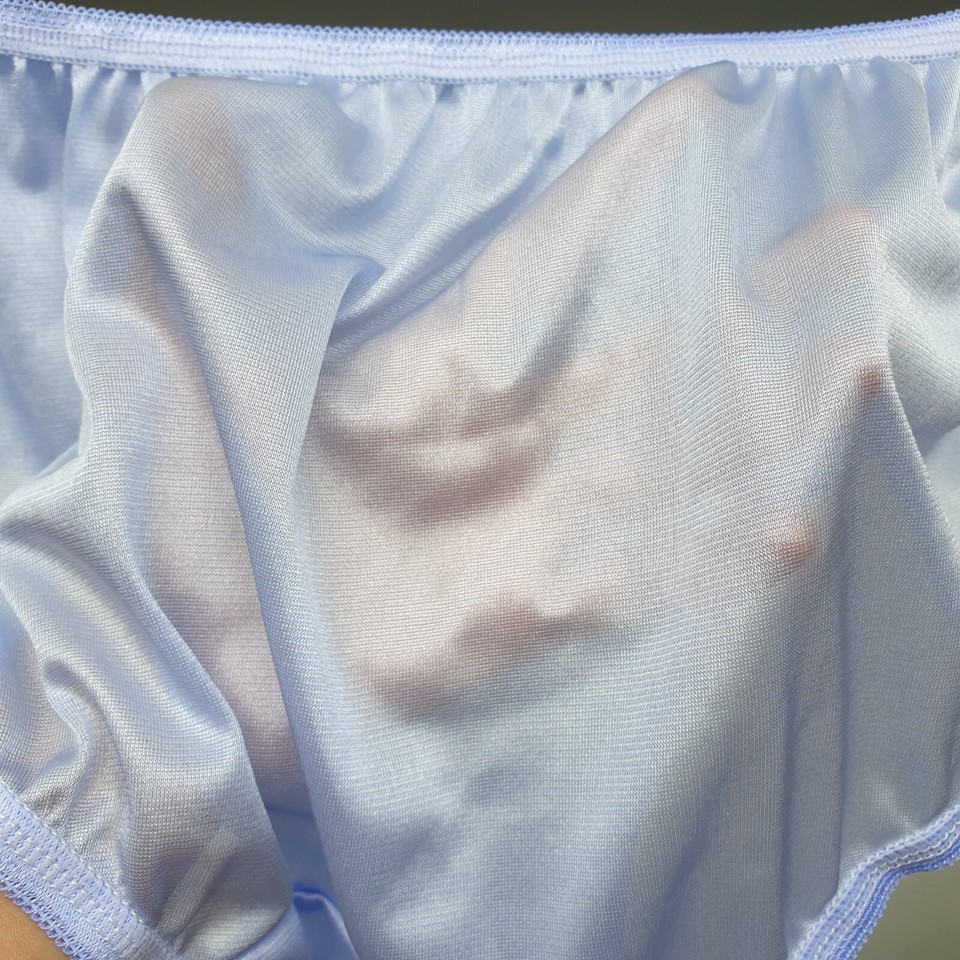 Vintage Slippery Nylon Panty Bluish Purple Bikini Sheer Brief Sz. 7-8 ...