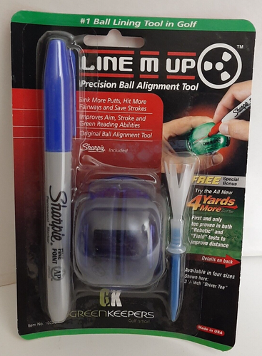 NEW Green Keepers Line-M-Up Fat Line Precision Golf Ball Alignment Tool ...
