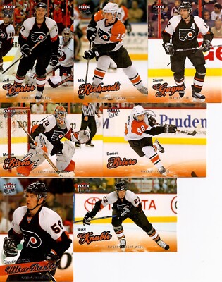 2008-09 UD Fleer Ultra Philadelphia Flyers Complete Team Set w/ RC (7 ...