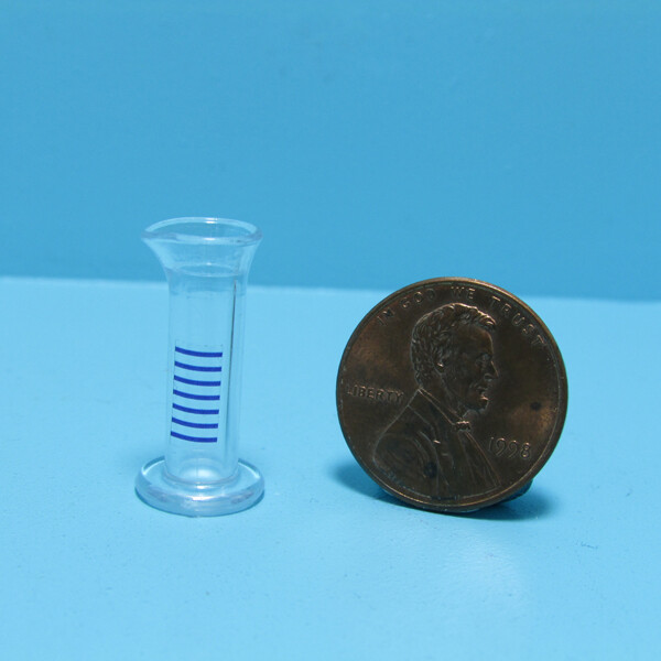 Dollhouse Miniature Plastic Science Laboratory Vial Beaker with Lines ...