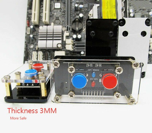 PC Case Power Desktop Computer Supply OFF/ON Reset Button Switch with ...