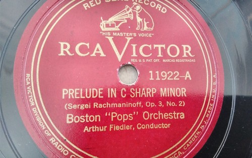 Arthur Fiedler 78rpm Single 12-inch RCA Victor Records #11922 Prelude ...