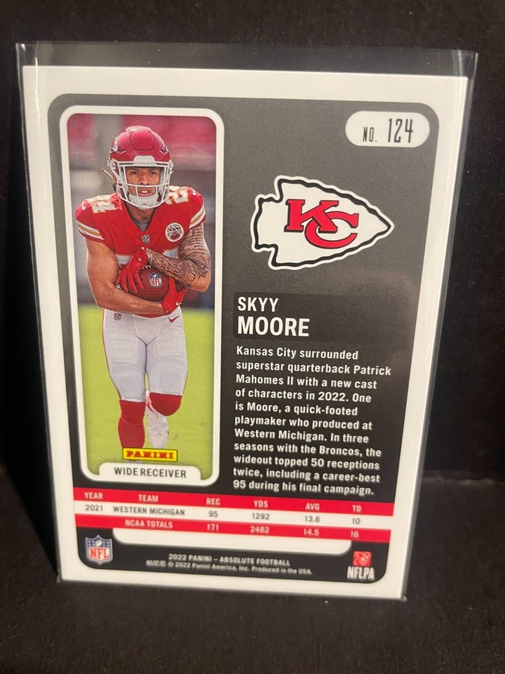2022 Panini Absolute Skyy Moore Spectrum Green RC #22/25 Kansas City ...