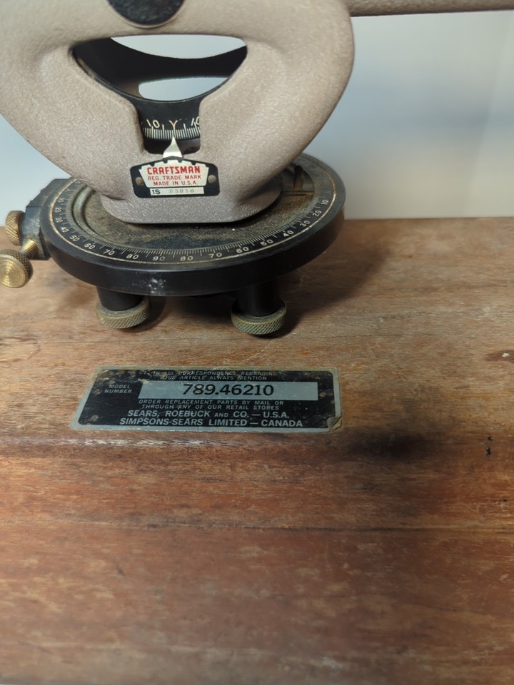 Vintage CRAFTSMAN Transit Level with Wood Case Land Surveying Tool | eBay