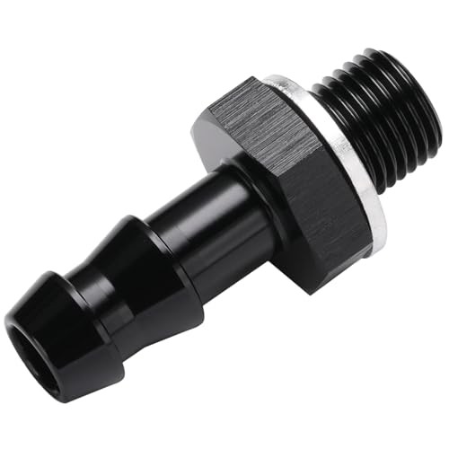 1 M10x1.0 Male to 5/16 Barb Fuel Pump Outlet Adapter Fitting, Aluminum ...