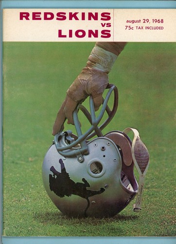 August 29, 1968 NFL Pre Season Detroit Lions vs Washington Redskins ...