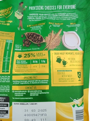NESTLE MILO Intense Dark Chocolate ( 330 grams ) - Halal Product from ...