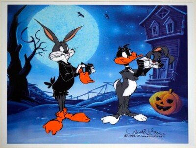 Looney Tunes TRICK OR TREAT Art Print Bugs Bunny Daffy Duck | eBay