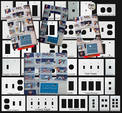 Peanuts Charlie Brown USPS Stamps Switch Power Outlet Cover Plate Home ...