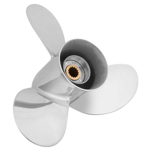 13 1/4 x 17 Stainless Steel Boat Propeller 15 Spline Fit Yamaha 50-130 ...