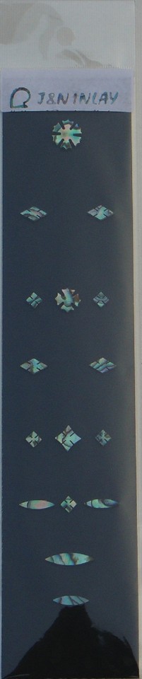 Paua Abalone 45 Snowflake Set for Martin Style Guitar Fingerboard Inlay ...
