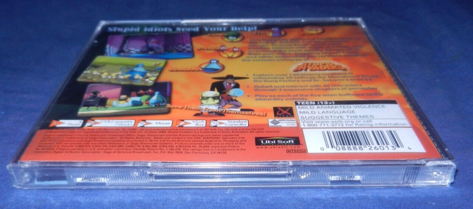 Sega Dreamcast; New Factory Sealed: Stupid Invaders, Ubi Soft, Rated T ...