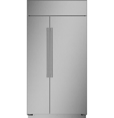 Monogram 42" Built-in Side by Side Refrigerator and Handle Kit ...