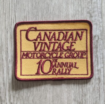 1984 Canadian Vintage Motorcycle Group Embroidered Sew On Patch CVMG 4 ...