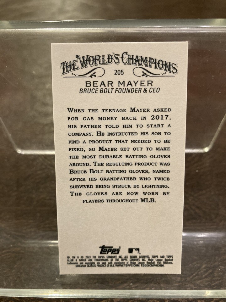 2023 Topps Allen & Ginter X Bear Mayer Mini Black Border #205 | eBay