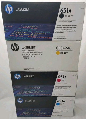 HP Genuine 651A Set OF 4 Colors CMYK CE340A CE341A CE342AC CE343A | eBay