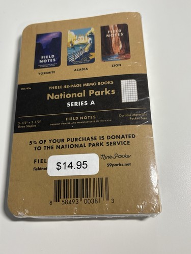 Field Notes Pocket Notebooks National Parks SeriesA Yosemite Arcadia ...