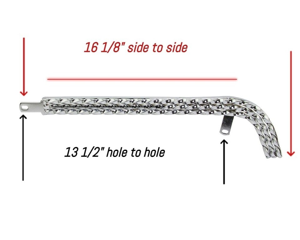Triple Square Twisted Chain Guard Chrome. bike part,for 20" lowrider ...
