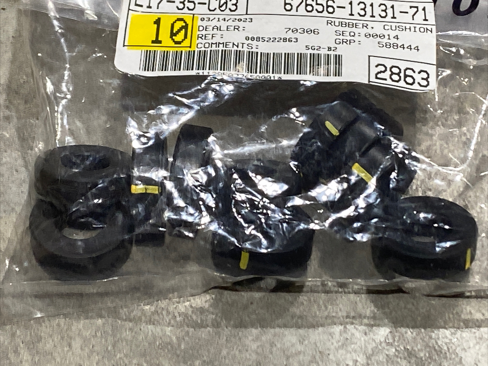 10-Pack Toyota Forklift CUSHION RUBBER 67656-13131-71 OEM New | eBay