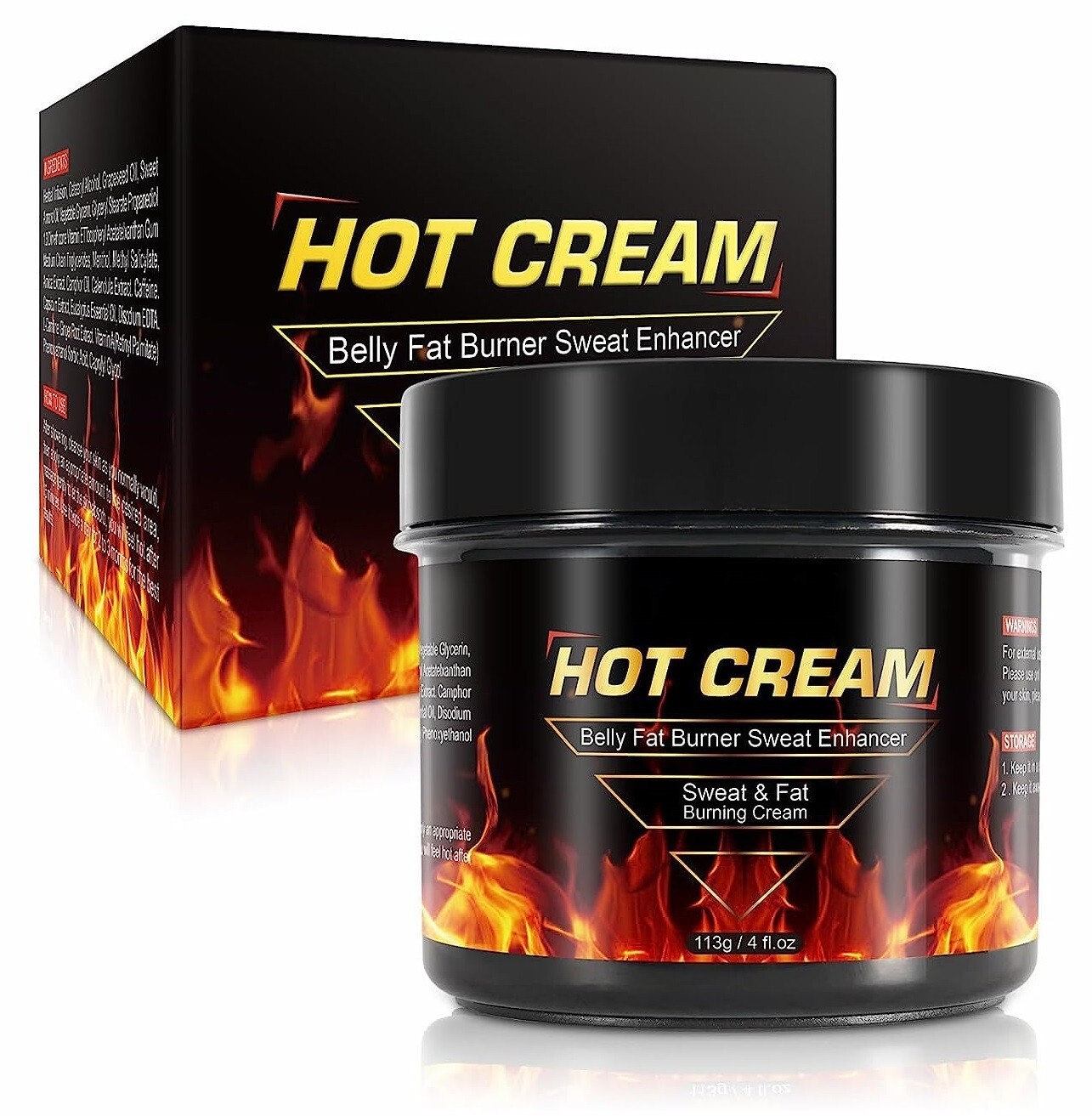 Hot Sweat Cream, Fat Burning Cream for Belly Natural Weight Loss Cream ...