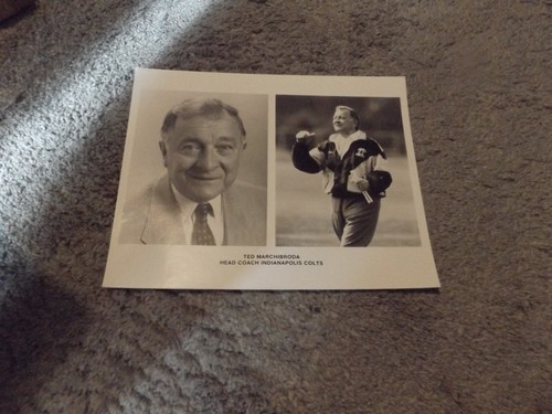 Indianapolis Colts Head Coach Ted Marchibroda 8x10 Back & White Photo ...