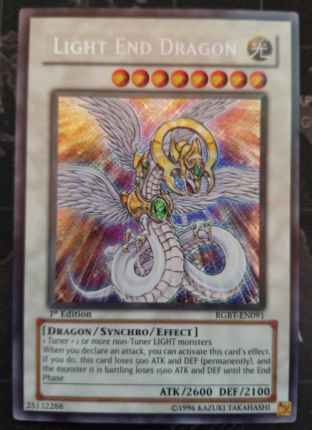 Light End Dragon RGBT-EN091 Secret Rare 1st Edition Yugioh NM | eBay