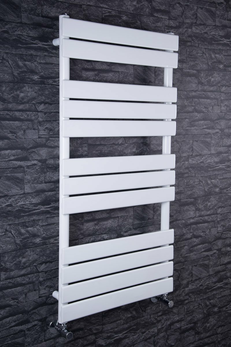 Minimalist Bathroom Flat Panel Heated Towel Rail Radiator Rad White ...