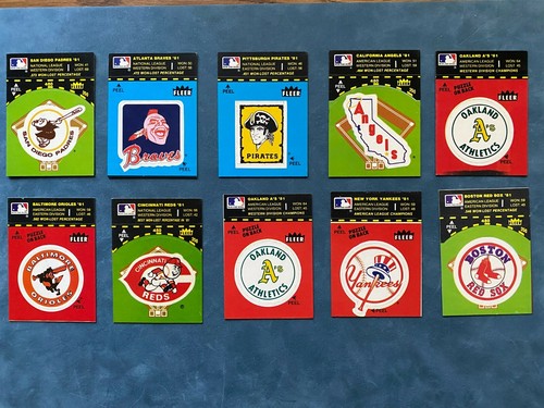 1982 Fleer Baseball Team Logo Stickers w/puzzle. Nice Set Builder Lot ...