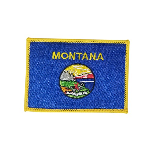 Montana Flag Patch Embroidered Iron-on Applique Explore Travel Souvenir ...