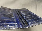 New Genuine BLUE Alligator Premium Skin Check/Card or Breast Pocket ...