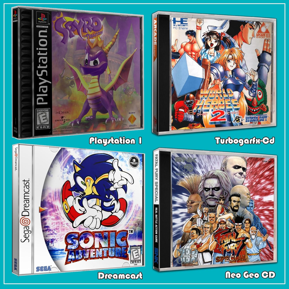 Video Game Protector Case Compatible With: Playstation (PS1) Sega ...
