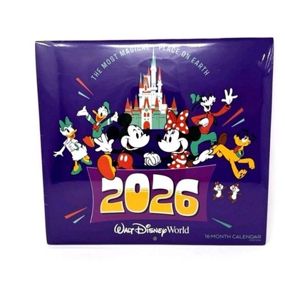 2026 Walt Disney World Full Color 16 Month Official Calendar New Mickey ...