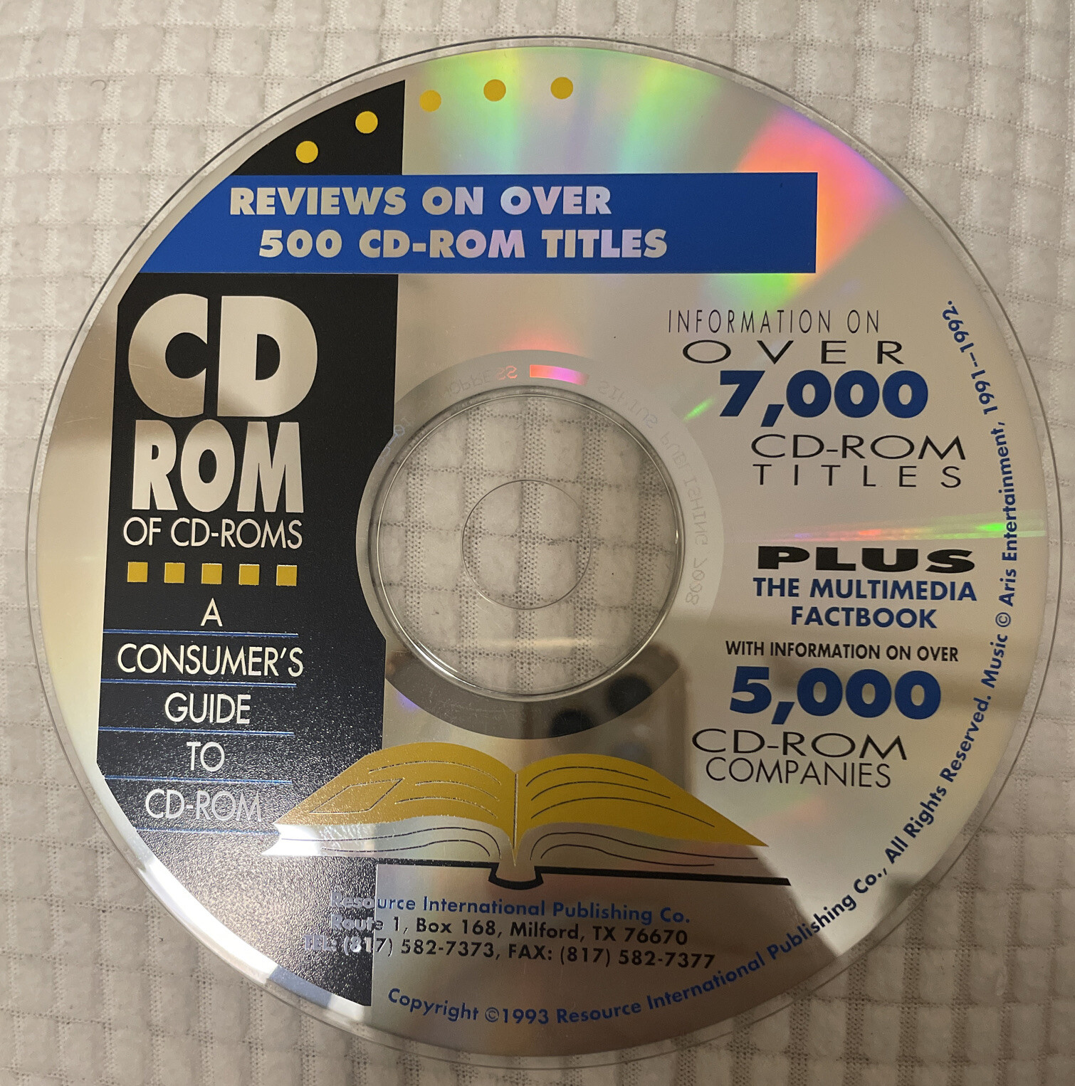VINTAGE CD-ROM of CD-ROMs 1993 CD-ROM Consumer Guide to CD-ROMs RARE | eBay