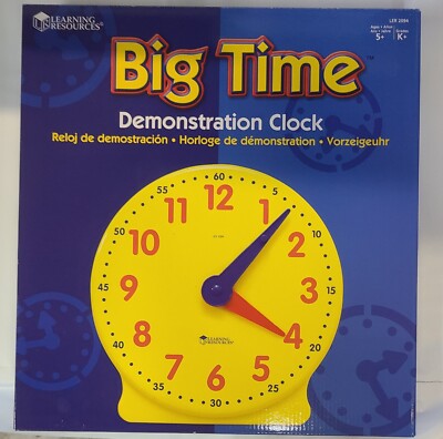 BIG TIME DEMONSTRATION CLOCK / 13" Learning Resources LER 2094/ New in ...