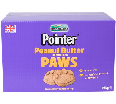 POINTER PEANUT BUTTER PAWS fold hill dog biscuits canine foods treats ...