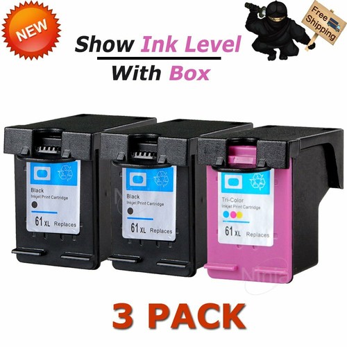 3pk 61XL Ink Cartridge for HP DeskJet 2050 2510 2512 2514 2540 2541 ...