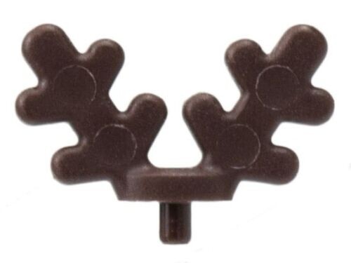 Lego New Dark Brown Minifig Antlers with Small Pin Reindeer Headgear ...