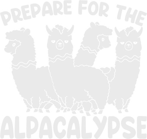 White Alpaca Alpacalypse Vinyl Car Window Sticker Decal 175mm w/proof ...