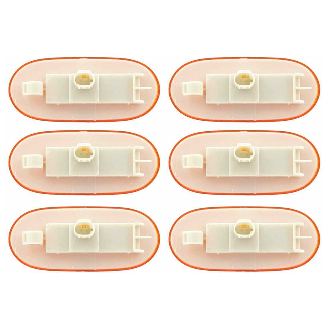 6Pc Mercedes Sprinter 2014 Onwards Side Marker Lens LED Lamp Amber ...