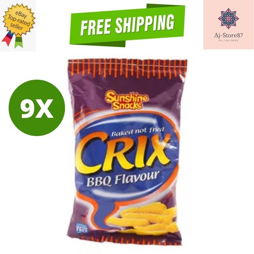 Pack de 9 x chips de barbecue Crix cuites au four non frites Sunshine ...