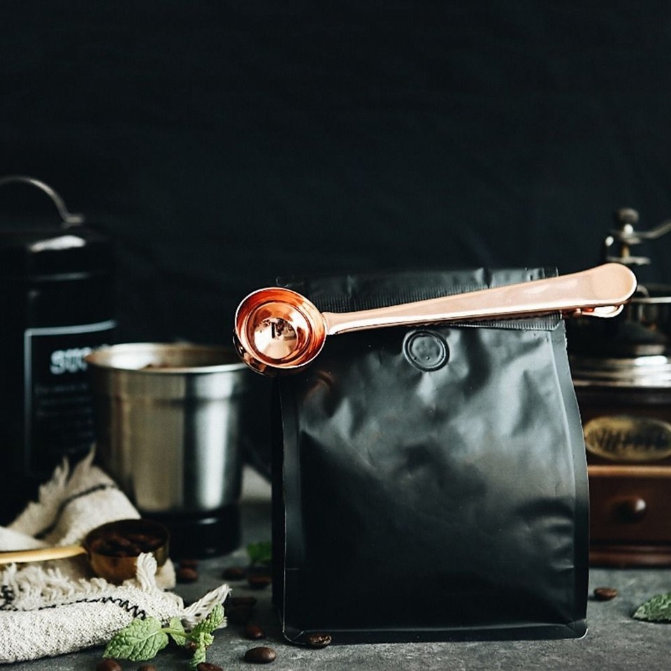 Stainless Steel Coffee Spoon With Bag Clip 2-in-1 Spoon Bag Clip Coffee ...